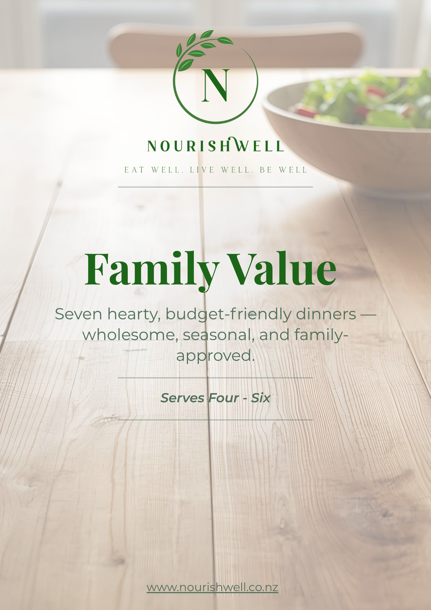 7-Day Family Value Plan | NourishWell Family Meal Plan