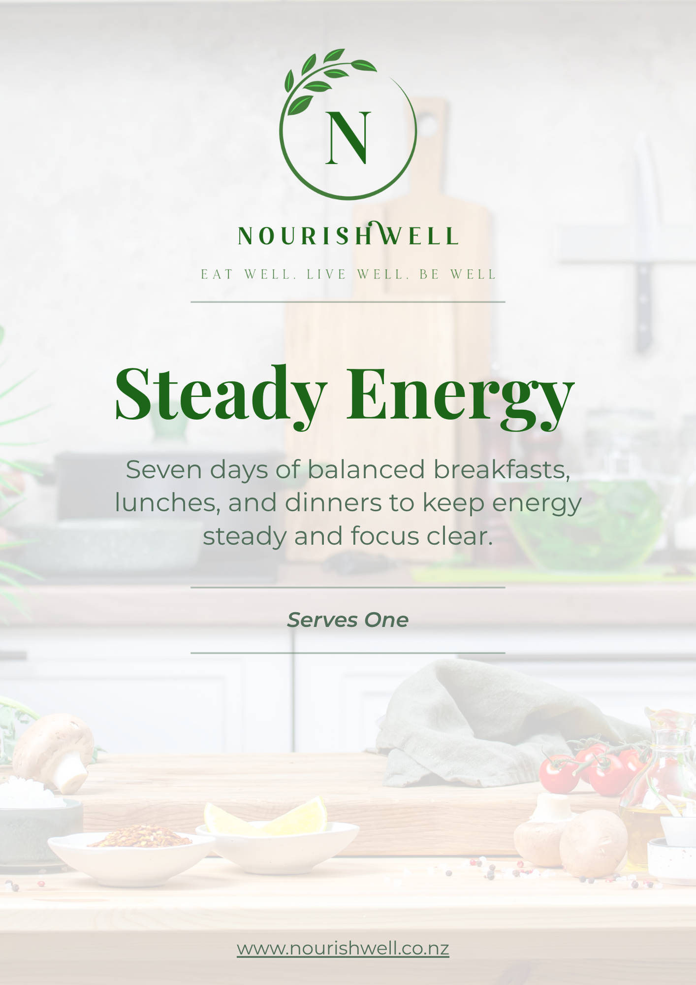 7-Day Steady Energy Plan | NourishWell Meal Plan